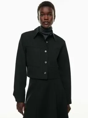 Wilfred Jackets Coats Aritzia Wilfred Black Little Cropped Jacket